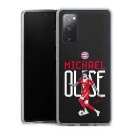 DeinDesign Galaxy S20 FE 5G Handy Silikon H&uuml;lle Case transparent Handyh&uuml;lle Fc Bayern M&uuml;nchen Michael Olise Official Licensed Product Silikon Case