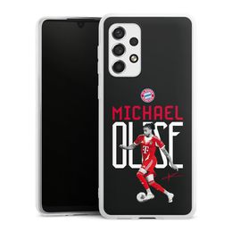 DeinDesign Galaxy A33 5G Handy Silikon H&uuml;lle Case transparent Handyh&uuml;lle Official Licensed Product Michael Olise Fc Bayern M&uuml;nchen Silikon Case
