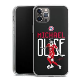 DeinDesign iPhone 12 Pro Max Handy Silikon H&uuml;lle Case transparent Handyh&uuml;lle Official Licensed Product Michael Olise Fc Bayern M&uuml;nchen Silikon Case