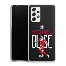 DeinDesign Galaxy A53 5G Handy Silikon H&uuml;lle Case transparent Handyh&uuml;lle Official Licensed Product Michael Olise Fc Bayern M&uuml;nchen Silikon Case