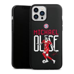 DeinDesign iPhone 13 Pro Max Handy Silikon H&uuml;lle Case schwarz Handyh&uuml;lle Fc Bayern M&uuml;nchen Michael Olise Official Licensed Product