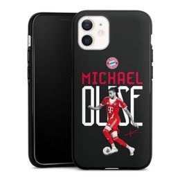 DeinDesign iPhone 12 Handy Silikon H&uuml;lle Case schwarz Handyh&uuml;lle Official Licensed Product Michael Olise Fc Bayern M&uuml;nchen