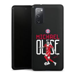 DeinDesign Galaxy S20 FE 5G Handy Silikon H&uuml;lle Case schwarz Handyh&uuml;lle Official Licensed Product Michael Olise Fc Bayern M&uuml;nchen