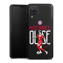 DeinDesign Galaxy A12 Handy Silikon H&uuml;lle Case schwarz Handyh&uuml;lle Official Licensed Product Michael Olise Fc Bayern M&uuml;nchen