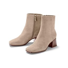 Tchibo - Stiefeletten aus Veloursleder - Damen - Gr. 41 - taupe