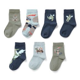 Tchibo - 7 Paar Kinder-Socken - Herren - Gr. 31-34 - hellblau