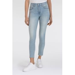 Levi's Skinny-fit-Jeans LEVI'S "721 High rise skinny", Damen, Gr. 28, Länge 28, cool secret bench, Denim/Jeans, Obermaterial: 64% Baumwolle, 35% Polyester, 1% Elasthan, skinny fit lang, Jeans, mit hohem Bund