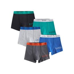 Baker By Ted Baker Boxershorts Jungen Gr&ouml;&szlig;e 128 blau / t&uuml;rkis / hellgrau / dunkelgrau / schwarz