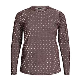 ZIZZI Bluse 'ELEAH' Damen Gr&ouml;&szlig;e 11XL/12XL braun / naturwei&szlig;