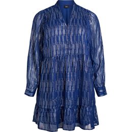 Zizzi Cocktailkleid Damen Gr&ouml;&szlig;e 46/48 marine / silber