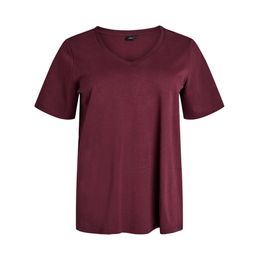 ZIZZI T-Shirt 'Mcoster' Damen Gr&ouml;&szlig;e XXXL/4XL weinrot