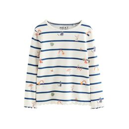 next Shirt M&auml;dchen Gr&ouml;&szlig;e 86 ecru / navy / orange