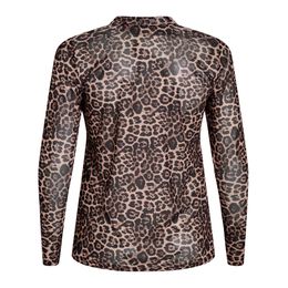 ZIZZI Bluse 'Eleah' Damen Gr&ouml;&szlig;e XXXL/4XL braun / schwarz