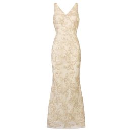 Kraimod Evening Dress female size 38 Yellow / Wool white