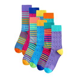 next Socken Herren Gr&ouml;&szlig;e 46/49 t&uuml;rkis / himmelblau / lila / pink