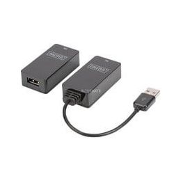 Digitus USB 1.1 CAT Extender-Set, 45 Meter, USB-Extender schwarz, Sendeeinheit + Empf&auml;ngereinheit