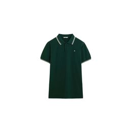 Scalpers Poloshirt 'Sportif' Herren Gr&ouml;&szlig;e XL dunkelgr&uuml;n / wei&szlig;