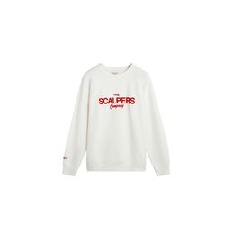 Scalpers Sweatshirt Herren Gr&ouml;&szlig;e XS blutrot / offwhite