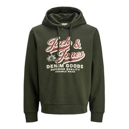 Jack & Jones JACK & JONES Sweatshirt Herren Größe S beige / dunkelgrün / rot