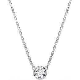 Kette mit Anhänger Swarovski "Schmuck Geschenk Halskette Imber", silber (metallfarben, kristallweiß), Halsketten, Damen, Metall, L: 45, mit Swarovski Zirkonia (synth.)