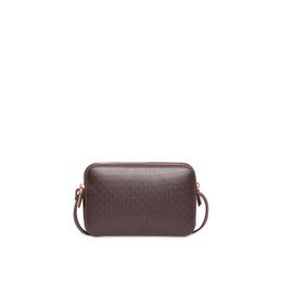 Calvin Klein Damen Mini Bag "AOP ELONGATED CAMERA BAG"fudge aop, Lederimitat, Taschen, kleine Damen-Umhängetasche, Schultertasche mit Monogramm-Print