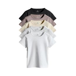 The Set T-Shirt Jungen Größe 98 creme / grau / schwarz / weiß