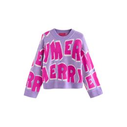 next Pullover 'Weihnachts' Damen Gr&ouml;&szlig;e M flieder / pink / wei&szlig;