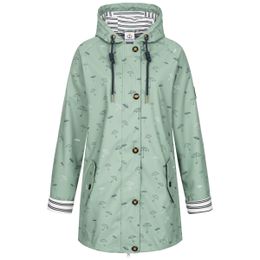 Regenjacke ANKERGLUT "Friesennerz WIZZARD PEAK WOMEN UMBR", Damen, Gr. 44L, grau, Obermaterial: 100% Polyurethan; Futter: 100% Polyester, figurumspielend, gerader Abschluss mit Druckknopf, Jacken Regenjacke, auch in Gro&szlig;en Gr&ouml;&szlig;en erh&auml;ltlich
