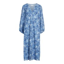 Vila Kleid Damen Gr&ouml;&szlig;e 44 blau / taubenblau / dunkelblau / offwhite Winterkleid