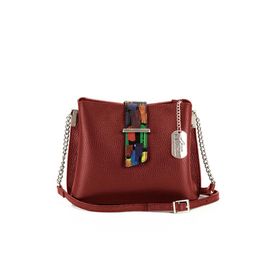 Anna Morellini Leder-Umhängetasche "Ciosa" in Rot - (B)22 x (H)17 x (T)10 cm - 74% | Damen-taschen