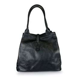 Florence Bags Leder-Shopper "Fr" in Schwarz - (B)42 x (H)38 x (T)6 cm - 73% | Damen-taschen
