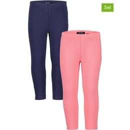 Blue Seven 2er-Set: Leggings in Dunkelblau/ Pink - 46% | Größe 92 | Kinderhosen