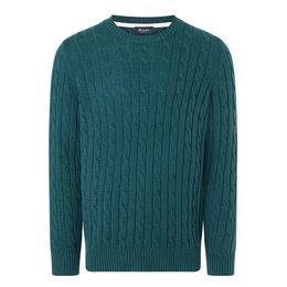 Maerz Muenchen Wollpullover in Petrol - 55% | Größe 56 | Herren-plussize