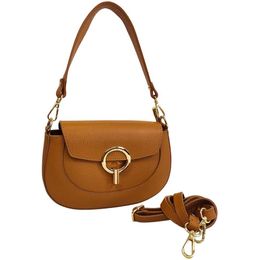 ORE10 Leder-Schultertasche in Cognac - (B)15 x (H)24 x (T)5 cm - 79% | Damen-taschen