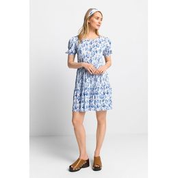 Rich & Royal Rich & Royal Kleid in Weiß/ Blau - 65% | Größe L | Damen-kleider