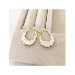 Nakkash Vergold. Creolen mit Perlmutt - 71% | Schmuck