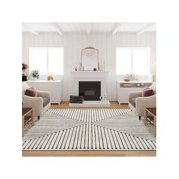 Conceptum Hypnose Kurzflor-Teppich ''Kece-Fr55'' in Creme/ Braun - 57% | Größe 120x180 cm |