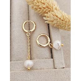 Luja Bijoux Vergold. Creolen mit Perlen - 68% | Schmuck