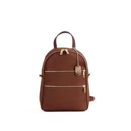 Anna Morellini Leder-Rucksack "Zeolla" in Hellbraun - (B)22 x (H)29 x (T)11 cm - 74% | Damen-taschen