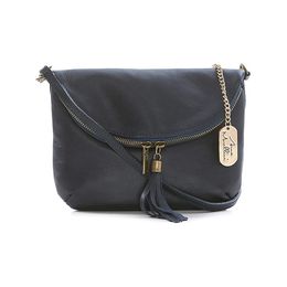 Anna Morellini Leder-Umhängetasche "Alice" in Dunkelblau - (B)22 x (H)18 x (T)2 cm - 72% | Damen-taschen