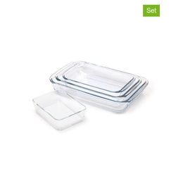 Sauter 4er-Set: Auflaufformen in Transparent - 64% | Kochgeschirr
