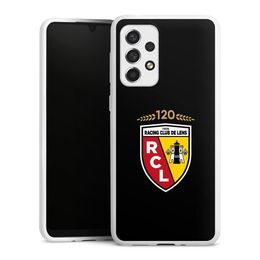 DeinDesign Galaxy A33 5G Handy Silikon H&uuml;lle Case wei&szlig; Handyh&uuml;lle Rc Lens Official Licensed Product Logo Silikon Case
