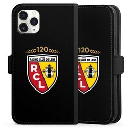 DeinDesign iPhone 11 Pro Handy Klapph&uuml;lle Handyh&uuml;lle aus Kunst Leder schwarz Flip Case Logo Official Licensed Product Rc Lens Sideflip mit Lasche