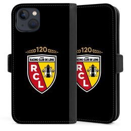 DeinDesign iPhone 13 Handy Klapph&uuml;lle Handyh&uuml;lle aus Kunst Leder schwarz Flip Case Logo Official Licensed Product Rc Lens Sideflip mit Lasche