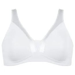 High-Apex-BH Naturana "Body Shaping", Damen, Gr. 85, Cup D, wei&szlig;, Obermaterial: 81% Polyamid, 19% Elasthan, unifarben, BHs High-Apex-BH, Glanzband, breite Tr&auml;ger, weich, bequem, ohne B&uuml;gel, Entlastungstr&auml;ger