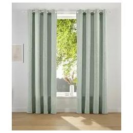 Vorhang "LESKA" Gr. 3, gr&uuml;n, B:132cm H:225cm, Jacquard, Polyacryl, Polyester, LeGer Home by Lena Gercke, Gardinen, blickdicht, glatt, gewebt, monochrom, verschiedene Gr&ouml;&szlig;en