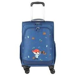 Kinderkoffer Travelite "MINIMOVER 4w Kindertrolley", Kinder, Gr. B/H/T: 35cm x 55cm x 20cm 36 l, blau, Polyester, festlich, Koffer