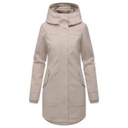 Wollmantel Ragwear "Janesha Coat", Damen, Gr. XXL (44), ecru, Obermaterial: 100% Polyester; Innenfutter: 100% Polyester, tailliert ca. Mitte Oberschenkel, hoch geschlossener Ausschnitt, verstellbar Rippstrickb&uuml;ndchen verstellbar, M&auml;ntel, Mantel in Wolloptik mit Kapuze