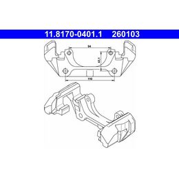 ATE Halter, Bremssattel vorne rechts links f&uuml;r MERCEDES-BENZ A0004202015 0004202015 0034200415 11.8170-0401.1