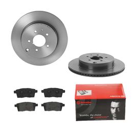 Brembo Bremsensatz-Hinterachse COATED DISC LINE / STANDARD Bremsensatz, Scheibenbremse hinten rechts links innenbel&uuml;ftet 325mm f&uuml;r MITSUBISHI MAZDA FO